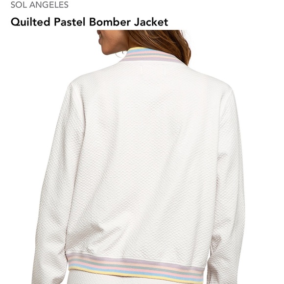 Sol Angeles | Jackets & Coats | Nwt Sol Angeles Quilted Pastel Bomber ...